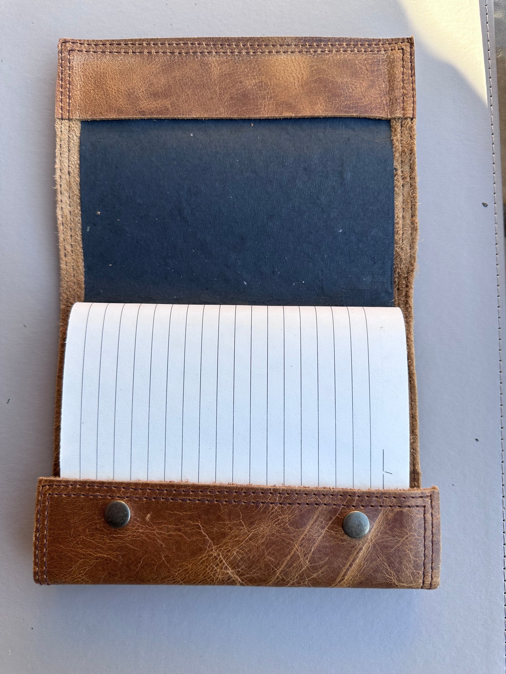 Handmade Leather Lined Refillable Page Journal - VintageVilla.co.nz