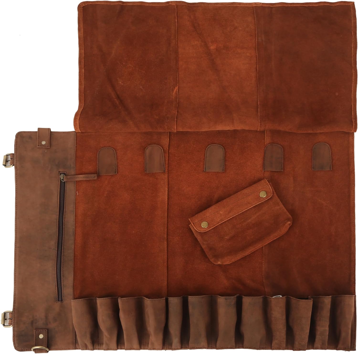 Genuine Buffalo Leather Chef's Knife Roll Set - VintageVilla.co.nz